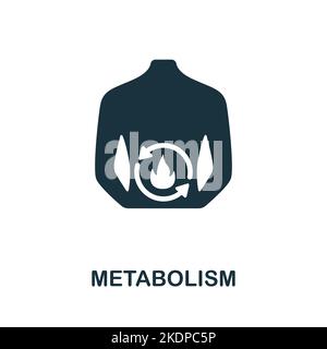 Metabolism line icon. Monochrome simple Metabolism outline icon for ...
