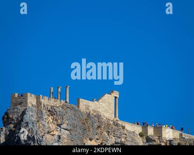 Rhodes old town aerial panoramic view in Rhodes island in Greece Stock ...