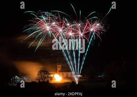 Village. community bonfire and firework display, Killearn, Stirling ...