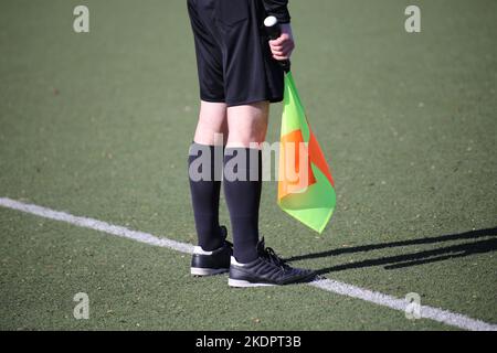 Soccer line referee (Linesman Stock Photo - Alamy