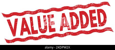 VALUE ADDED text written on red rectangle stamp sign Stock Photo - Alamy