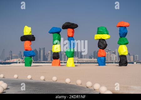 Colorful stack rocks in 974 Park, Qatar Stock Photo - Alamy