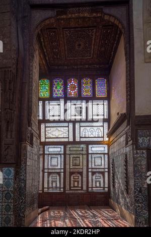 mashrabiyya window of turned wood, Bayt al-Sinnari palace, Cairo, Egypt ...