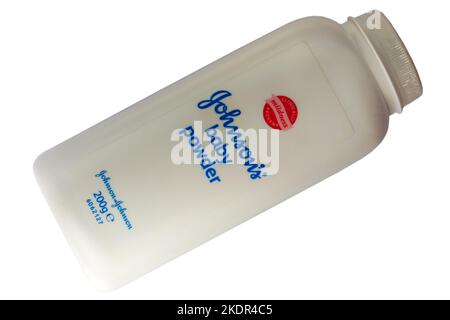 Johnsons Baby Powder Johnson and Johnson baby powder isolated on white ...