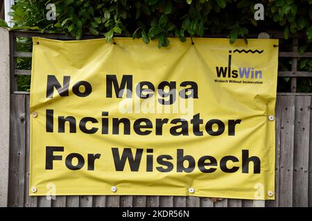 No Mega Incinerator for Wisbech Sign Stock Photo - Alamy