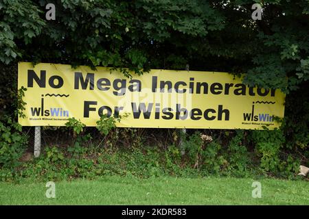 No Mega Incinerator for Wisbech Sign Stock Photo - Alamy