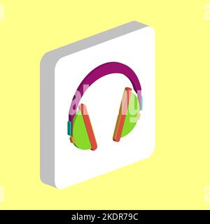 Headphones Simple vector icon. Illustration symbol design template for ...