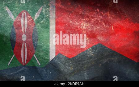 flag of Bantu peoples Kikuyu people. flag representing ethnic group or ...