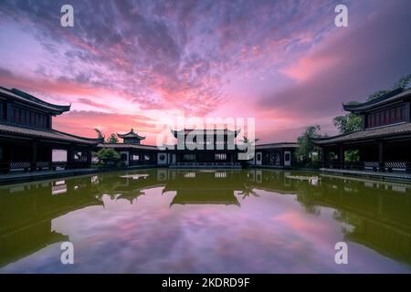 Chongqing countryside - metro pond river town Stock Photo - Alamy