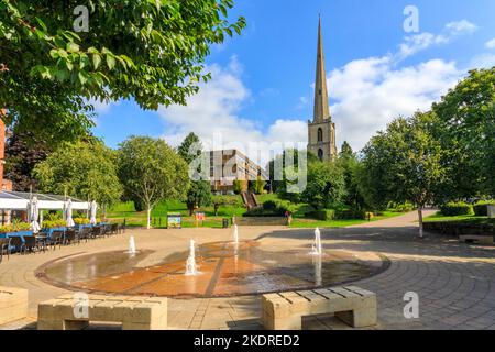 The water feature and Garden of Remembrance at South Quay, Worcester ...