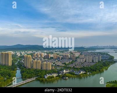 Jiangsu wuzhong district in suzhou, east taihu lake city architecture ...
