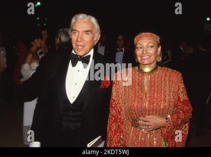 Lorne Greene and Nancy Deale at the 37th Annual Primetime Emmy Awards ...