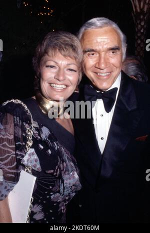 Lorne Greene and Nancy Deale March 1982 Credit: Ralph Dominguez ...