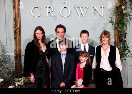 Dominic West, Catherine FitzGerald with their children Dora, Senan ...