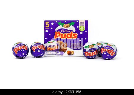 Cadbury Dairy Milk Chocolate Puds 5 pack Stock Photo - Alamy