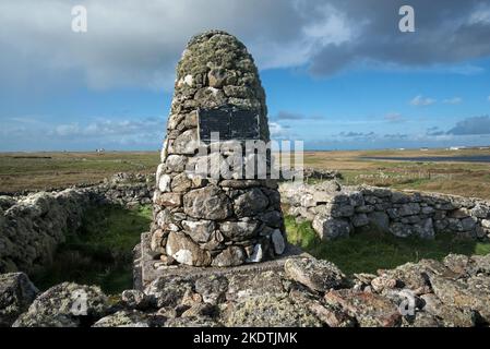 Ruins of Flora MacDonald's birthplace with memorial cairn at Milton ...