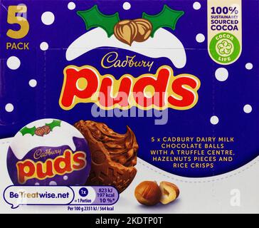 Cadbury Dairy Milk Chocolate Puds 5 pack Stock Photo - Alamy