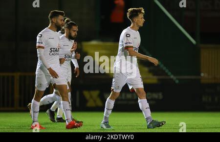 OHL's Mathieu Maertens celebrates after scoring during a Croky Cup 1/16 ...