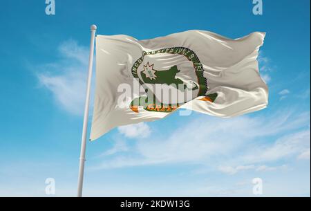 official flag of Greenfield, Massachusetts untied states of America at ...
