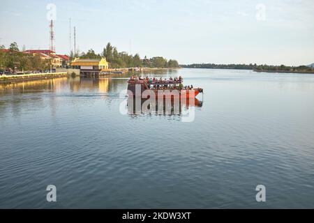 River Boat Cruise Kampot Cambodia Stock Photo - Alamy