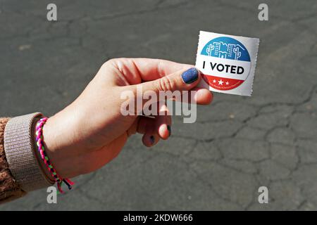 Voter with an I Voted sticker in Maricopa County, Arizona, USA ...