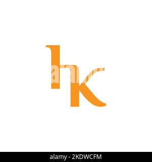 letter hk simple linked font blue logo vector Stock Vector Image & Art ...