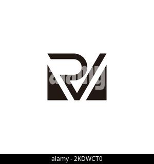 Luxury RV or VR Initial Monogram Text Letter Logo Design Stock Vector ...