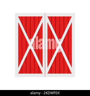 red stable facade Stock Vector Image & Art - Alamy