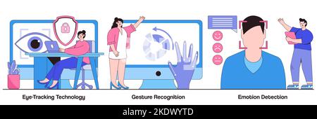 Gesture recognition abstract concept vector illustration Stock Vector ...