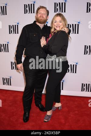 Elle King and Dan Tooker arriving at the 67th Annual BMI Country Awards ...
