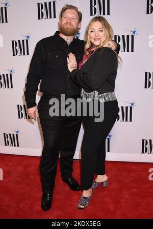 Elle King and Dan Tooker arriving at the 67th Annual BMI Country Awards ...