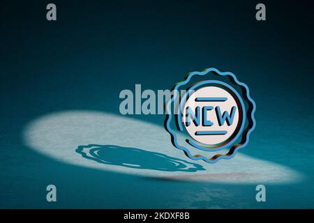 Beautiful abstract illustrations New Badge symbol icon on a fountain ...
