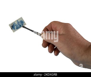 Mussolini and Hitler on old italian postage stamp Stock Photo - Alamy