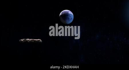 Oumuamua, interstellar object, orbiting in the outer space Stock Photo ...