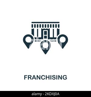 Franchising icon. Monochrome simple Global Business icon for templates ...