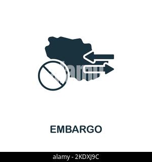 Embargo icon. Monochrome simple Global Business icon for templates, web ...