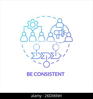 Consistent image blue gradient concept icon Stock Vector Image & Art ...