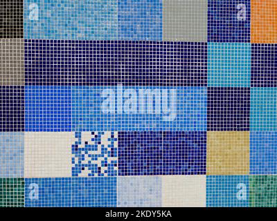 Pixel-like mosaic on a wall, Spain- stock photo Stock Photo - Alamy