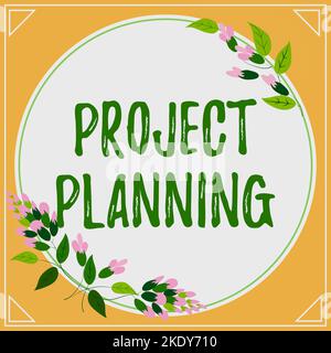 Text caption presenting Project Planning. Conceptual photo the act or ...