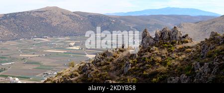 Zafarraya pass between the provinces of Andalucia and Granada, Spain ...