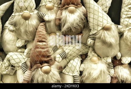 A group of Christmas elves close-up Stock Photo - Alamy