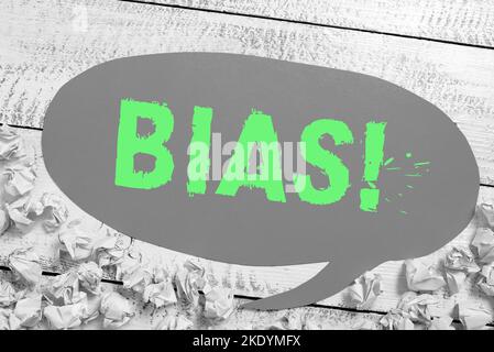 Handwriting text Bias, Business concept inclination or prejudice for or ...