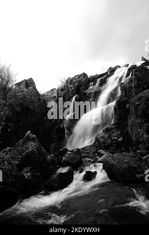 The Afon Lliw Waterfall Stock Photo - Alamy