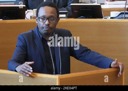 PTB's Germain Mugemangano pictured during a plenary session of the ...