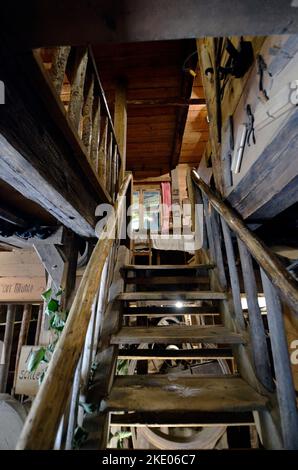 Austria, inside of the so-called Strutz-Mill, an old water mill in ...