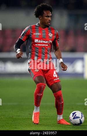Emanuel Aiwu of US Cremonese in action during the Serie A 2022/23 ...