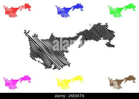 Omi-jima island (Japan, East Asia, Japanese archipelago) map vector ...