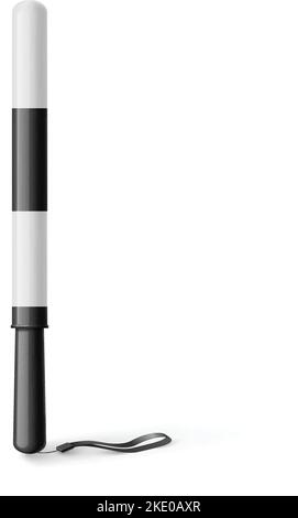 Illustration of Traffic Police Stick with Strap on White Background ...