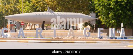 CARTAGENA, SPAIN - 10 SEPTEMBER 2022 Prototype submarine built by Isaac ...