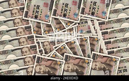 Japanese yen banknotes, currency of Japan Stock Photo - Alamy